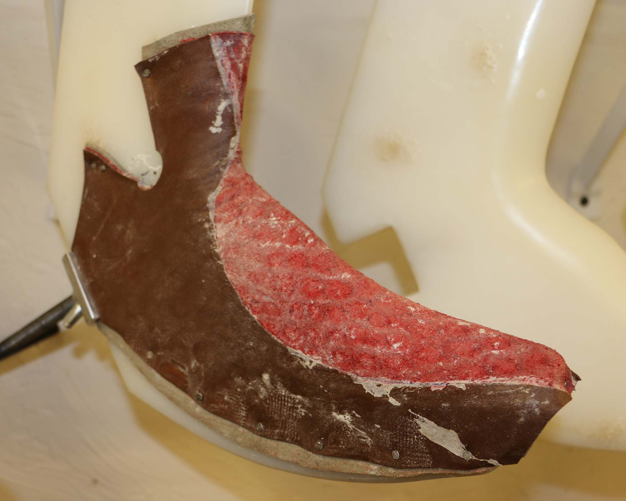 Reinforcing and crimping vamps | Lisa Sorrell, cowboy boot maker